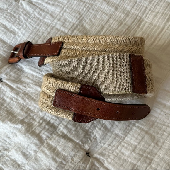 J. Jill | Accessories | Jjill Leather Jute Braided Belt Size Ml Made In ...